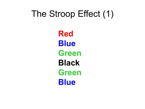 The Stroop Effect 1