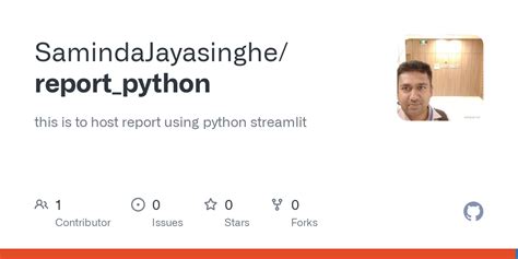 Github Samindajayasinghereportpython This Is To Host Report Using