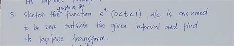 Solved 5 Sketch The Graph Of Function Et 0 Chegg Com
