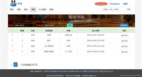 简单的小说阅读网站javaweb项目 java项目小说阅读网站模板 csdn博客