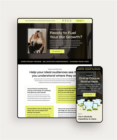 Momentum Sales Funnel Templates Kit Bluchic