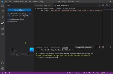 comment créer et exécuter un fichier de script powershell sous windows