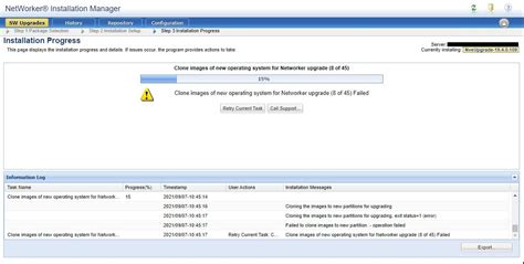Nve Upgrade To 19403 Generates Error Failed To Clone Images To New Partition Operation