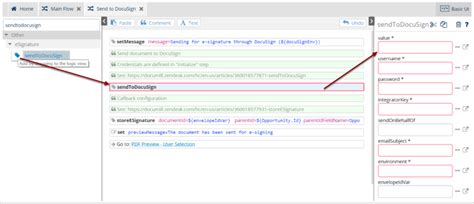 Adding Docusign Commands In The Logic Flow
