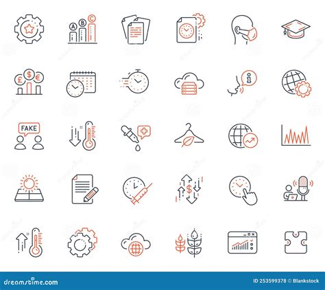 Science Icons Set Included Icon As Article Slow Fashion And Graph Chart Web Elements For