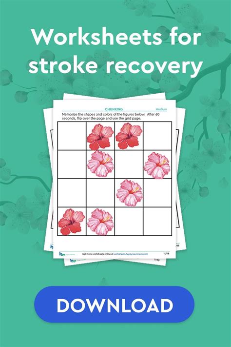 Free Printable Worksheets For Stroke Patients