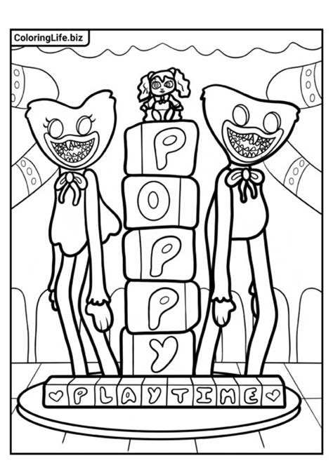 Kolorowanki Poppy Playtime Do Druku Za Darmo