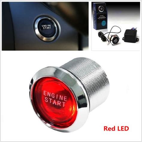 Sell Auto Car Keyless Engine Ignition Start Power Switch Red Led Push