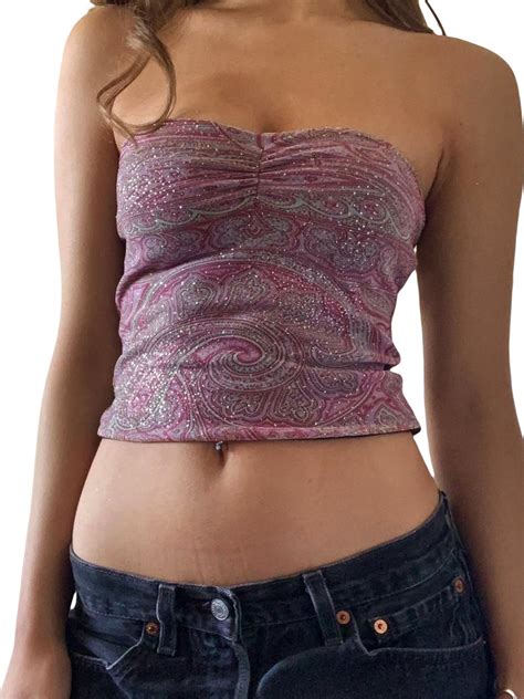 Liacowi Women Sexy Tube Tops Bandeau Strapless Low Cut Crop Tops Boho