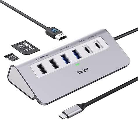 Amazon Com Amazon Basics 7 Port USB 2 0 Hub Tower With 5V 4A Power Adapter Black Electronics
