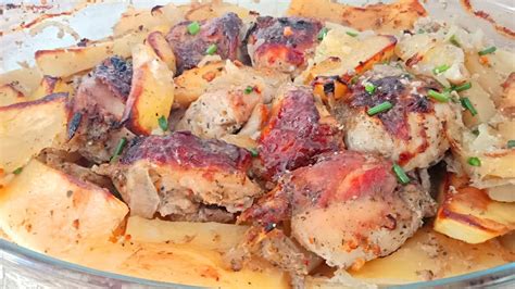Вкусный обед или ужин на скорую руку сочная курица с картофелем Youtube