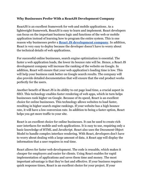 Ppt Why Businesses Prefer With A Reactjs Development Company