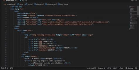 Poorva Murugan On Linkedin Webdevelopment Html Css Portfolio Codsoft Internship