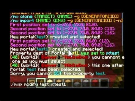 Minecraft Plugin Tutorial Multiverse Portals PERMISSIONS FIX YouTube