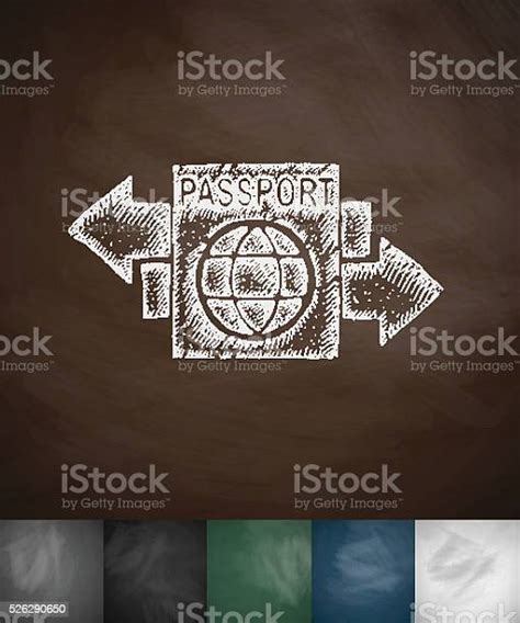 패스포트 아이콘크기 손으로 그린 벡터 일러스트 레이 션 거리에 대한 스톡 벡터 아트 및 기타 이미지 거리 관광객 교육