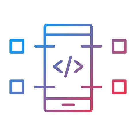 Image Vectorielle Dicône De Codage Mobile Peut être Utilisée Pour Le Codage Et Le Développement