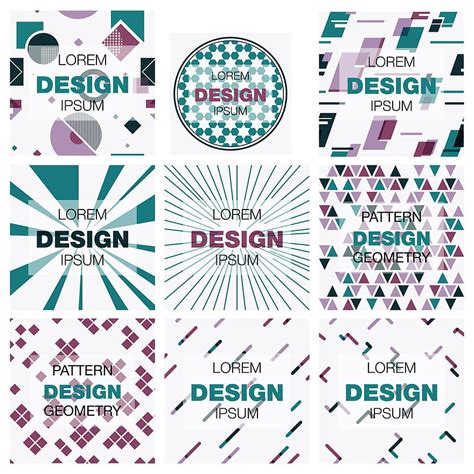 추상적 인 배경 질감 디자인 밝은 벡터의 집합 Ai Eps Uidownload