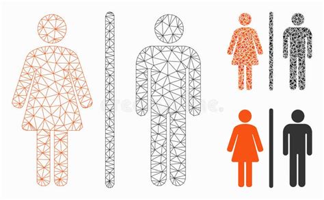 Wc Vector Mesh Network Model And Triangle Mosaic Icon Stock Vector Illustration Of Abstraction