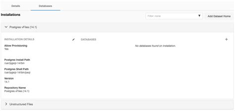 Adding An Postgresql Environment