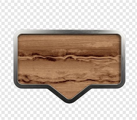 Premium Psd Wooden And Metal Message Balloon