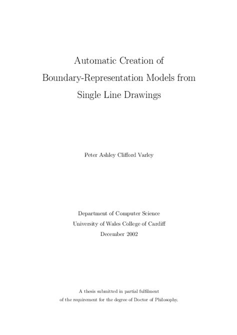 Pdf Automatic Creation Of Boundary Representation Models From Single