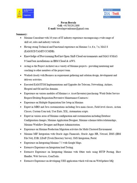 pavan beerala maximo b8 pdf ibm db2 computing