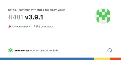 V391 · Netbox Community Netbox Topology Views · Discussion 481 · Github