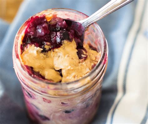 Loaded Blueberry Peanut Butter Overnight Oats Hungry Hobby