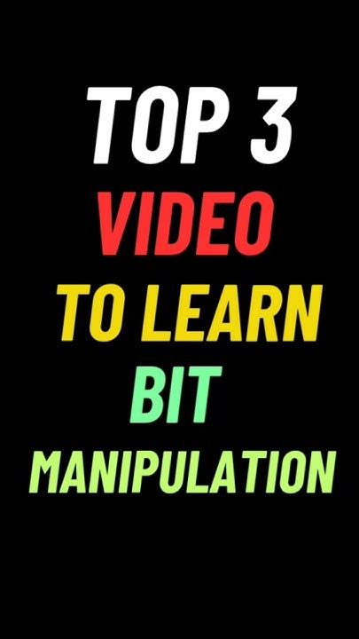 Learn Bit Manipulation Bitmanipulation Bits Coding Dsa Programming