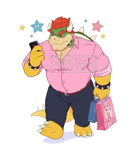 Bowser Mario Drawn By Fautiger Danbooru
