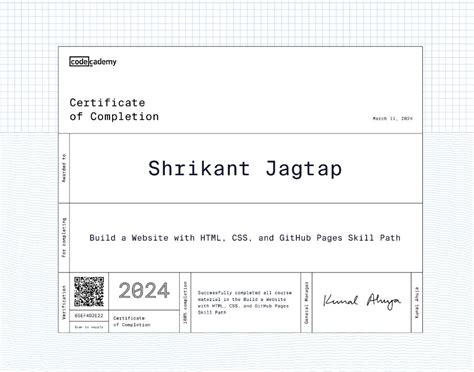 Earned Html Css And Github Skill Path From Codecademy Shrikant Jagtap Posted On The Topic