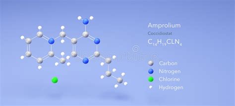 Amprolium Molecule Stock Illustrations 3 Amprolium Molecule Stock