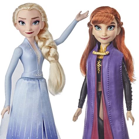 Комплект кукли Frozen 2 Hasbro Елза и Анна Многоцветен 2 бр Emag Bg