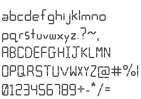 Calculator Font Free Download