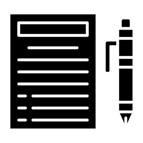펜과 종이 아이콘 프리미엄 벡터