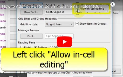 How To Add Due Date” Column To An Email Folder Outlook On Windows