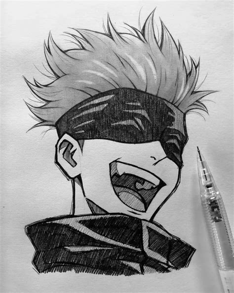 Gojo Satoru Sketch Character Sketch Anime Drawings Manga Drawing