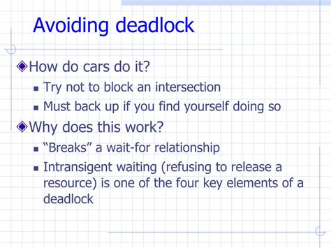 ppt deadlocks detection and avoidance powerpoint presentation free