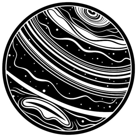 Planet Silhouette Vector Art Premium Ai Generated Vector