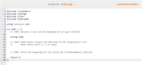 Solved Given A Listitem Class Complete Main Using The