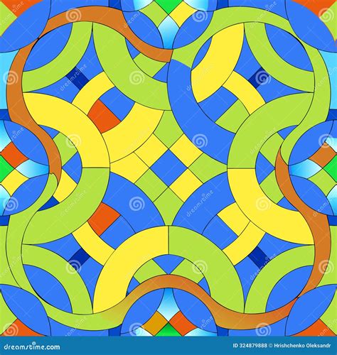 Multi Colored Curved Thick Lines The Images Have A Repeating Looping