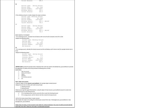 Solved Bank Account Service And Review Data Type Class