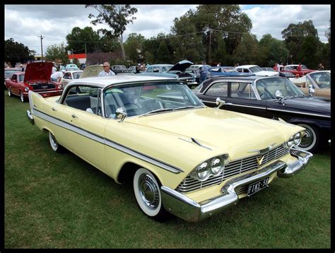 On White 1958 Plymouth Belvedere By 54 Ford Customline Large