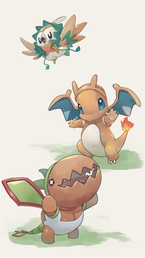 Kanataeni Charizard Charmander Decidueye Rowlet Trapinch Vibrava