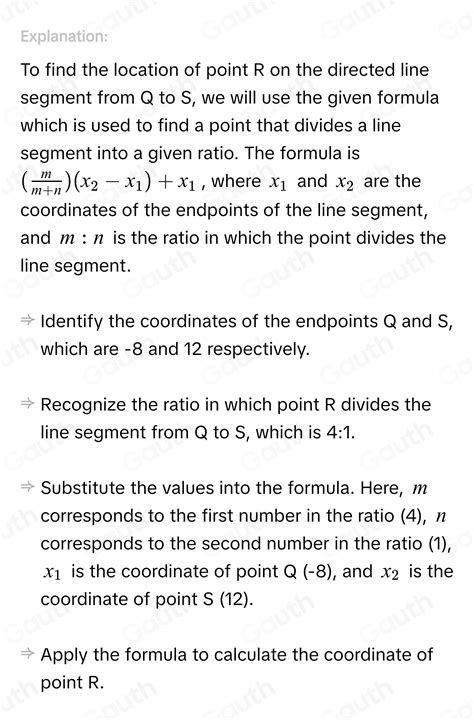 Solved 5020 On A Number Line The Directed Line Segment From Q To S