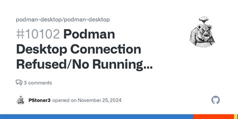 Podman Desktop Connection Refusedno Running Provider For The Matching