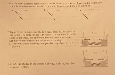 Solved Each Of The Diagrams Below Shows A Displacement Chegg