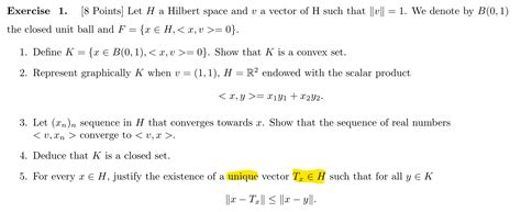 Functional Analysis Is This A Typo In An Exercise About Hilbert Spaces Mathematics Stack