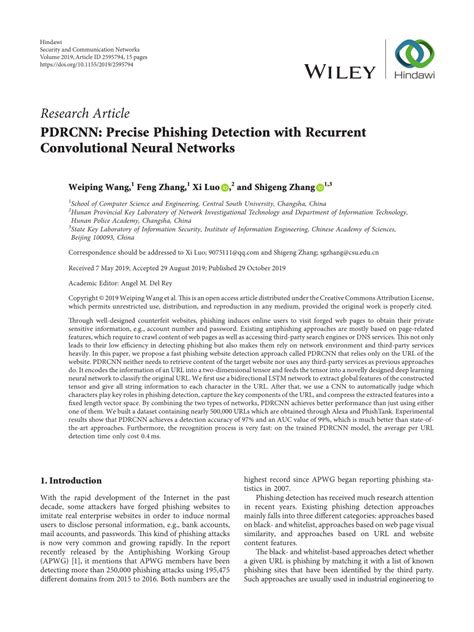 Pdf Pdrcnn Precise Phishing Detection With Recurrent Convolutional