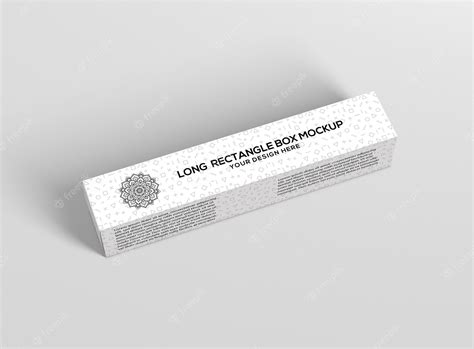 Premium Psd Long Rectangle Packaging Box Mockup